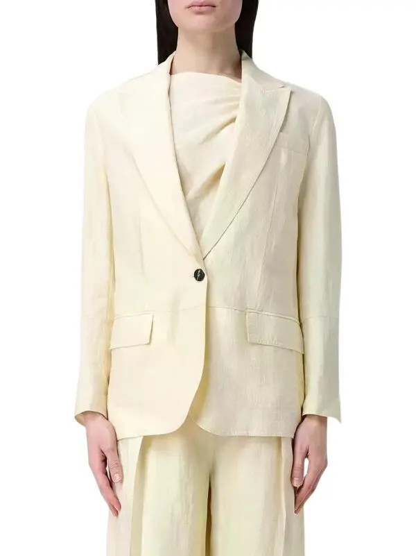 TELA Single-breasted Blazer - Yellow
