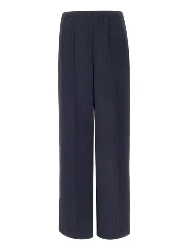 Vince Pressed Crease Wide-leg Trousers - Blue