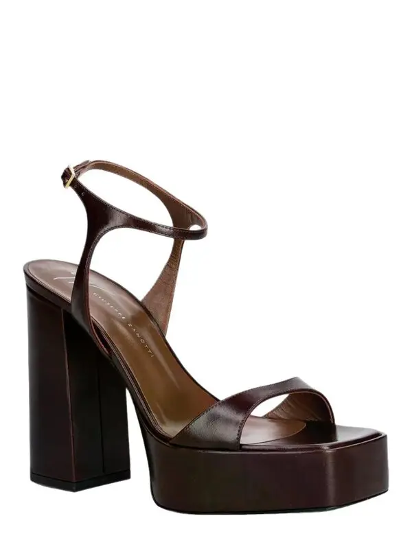 GIUSEPPE ZANOTTI Buckle-fastening Platform Sandals - Brown