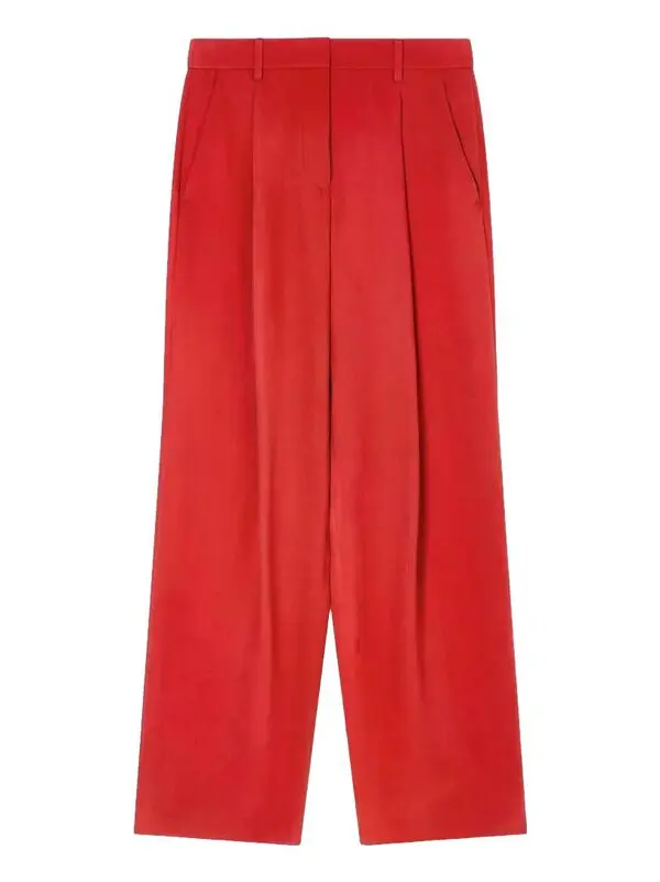 Giorgio Armani Pleated Wide-leg Trousers - Red