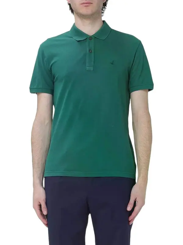 BROOKSFIELD Logo-embroidered Cotton Polo Shirt - Green