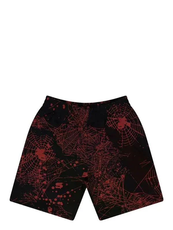 SP5DER Web-print Shorts - Black