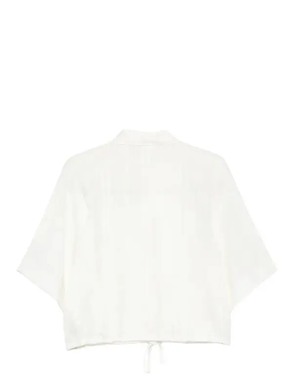 Marc O'polo Vertical Stripe Short Sleeve Shirt - Neutrals