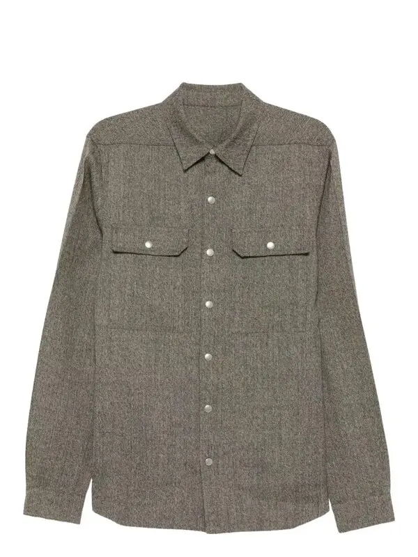 Rick Owens Back-strap Shirt - Grey