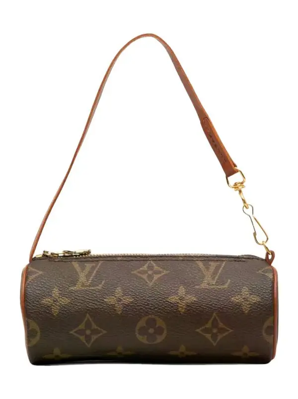 LOUIS VUITTON Monogram Papillon Pochette Handbag - Brown