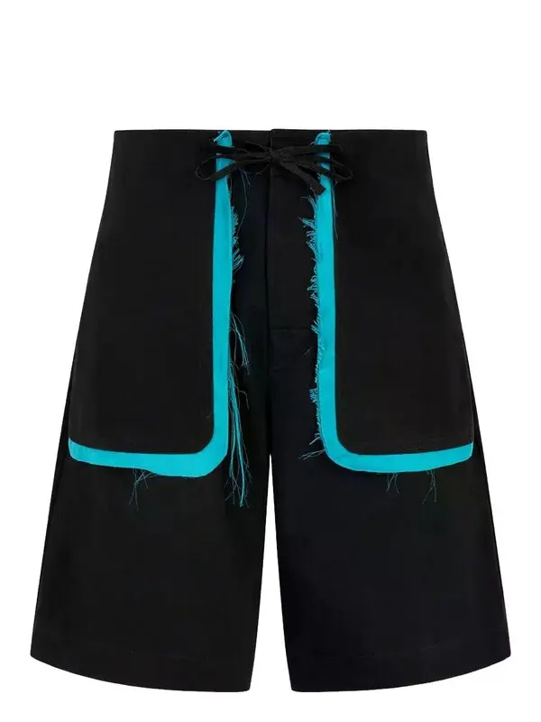 EDWARD CUMING Drawstring Trim Shorts - Black