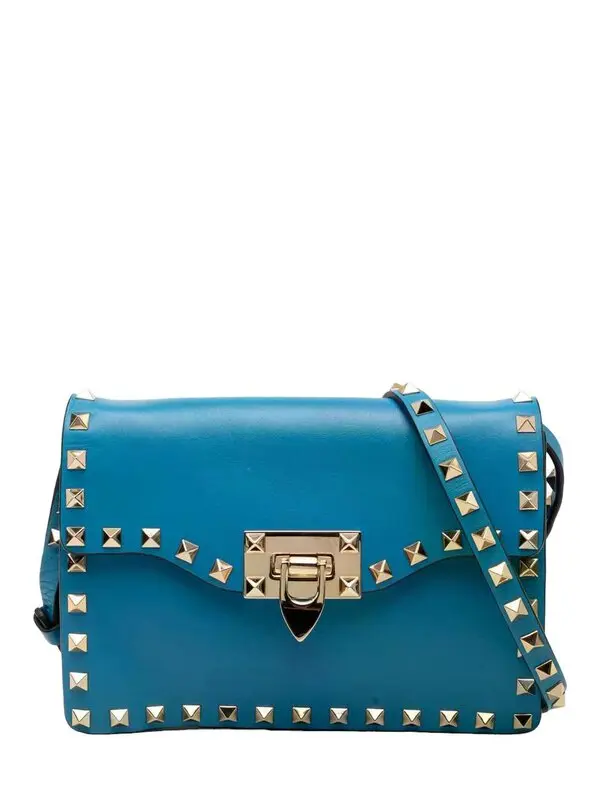 Valentino Garavani Rockstud Flap Crossbody Bag - Blue