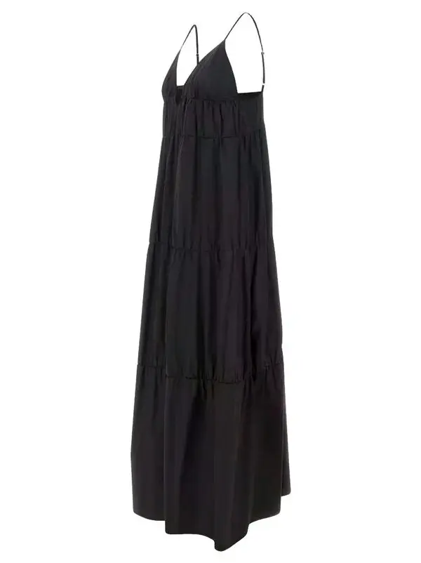KAOS Tiered V-neck Maxi Dress - Black