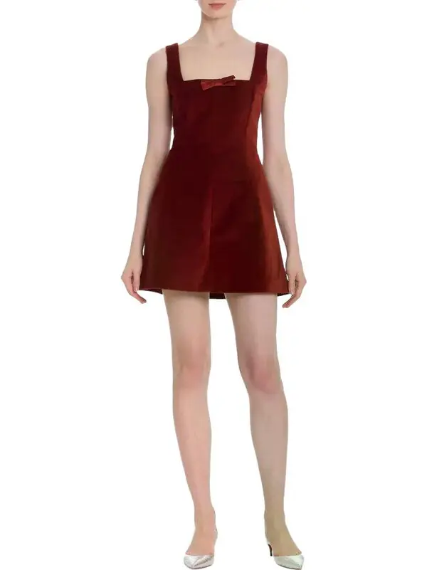 MARKARIAN Jeanine Velvet Mini Dress - Red