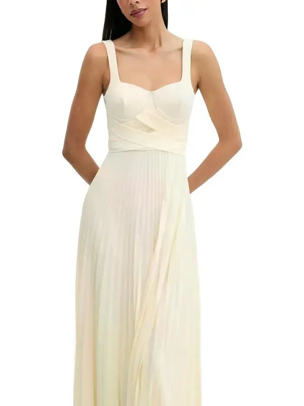 Patrizia Pepe Pleated Maxi Dress - Yellow