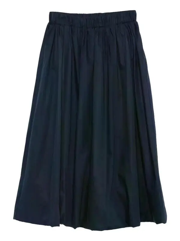 VICOLO Elasticated Waistband Midi Skirt - Blue