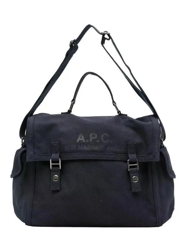 A.p.c. Logo-print Messenger Bag - Blue