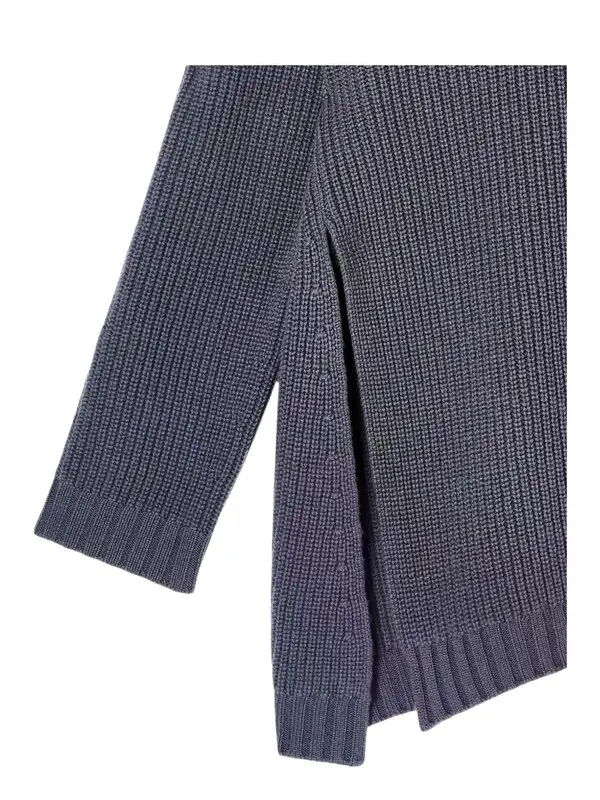 Giorgio Armani Asymmetric Ribbed-knit Sweater - Blue