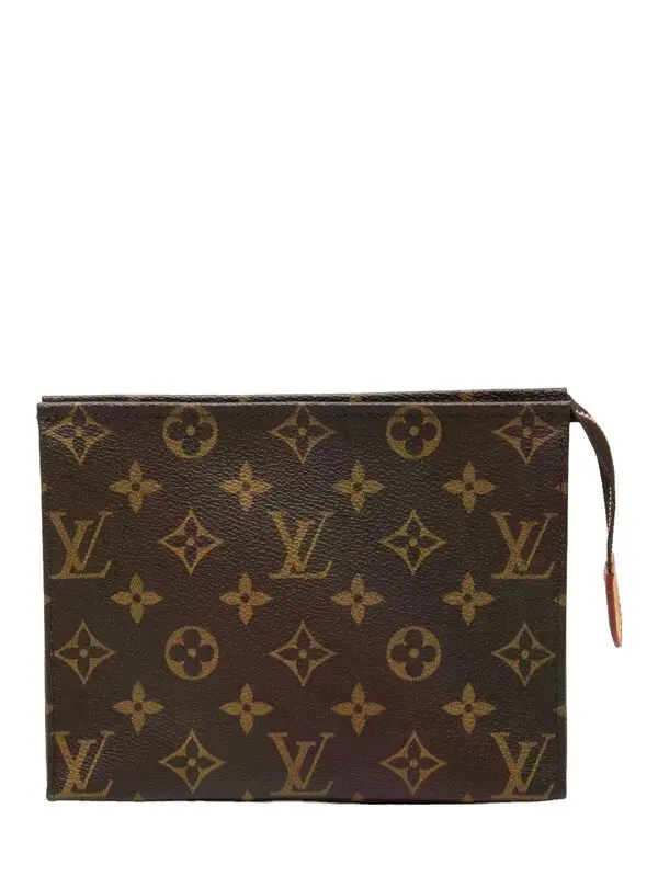 LOUIS VUITTON 2004 Monogram Toiletry Pouch 19 Clutch Bag - Brown