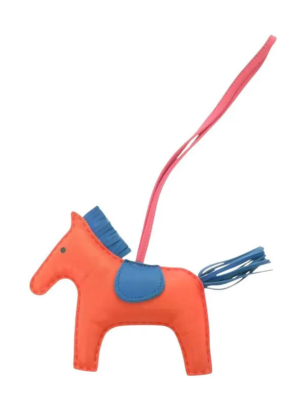 Hermès Milo Lambskin Grigri Rodeo Bag Charm Mm - Orange