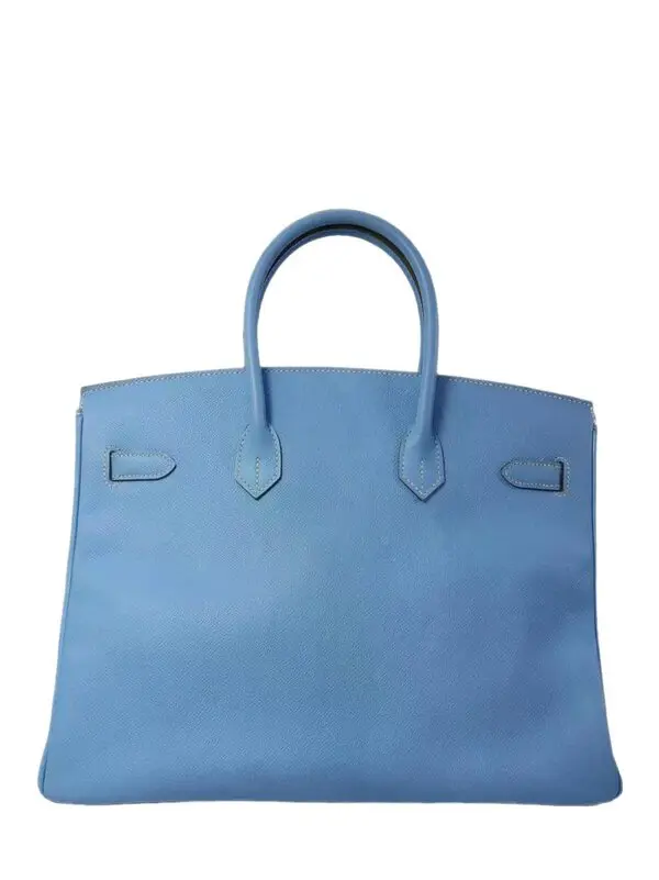 Hermès 35 Birkin Epsom Leather Tote Bag - Blue