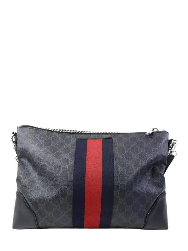 Gucci Gg Supreme Canvas Shoulder Bag - Grey