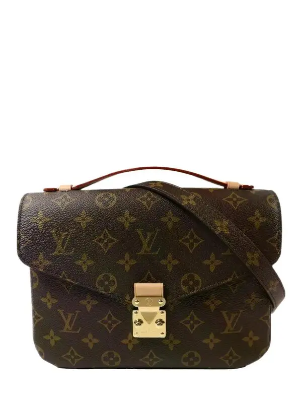 LOUIS VUITTON Monogram Pochette Metis Handbag - Brown
