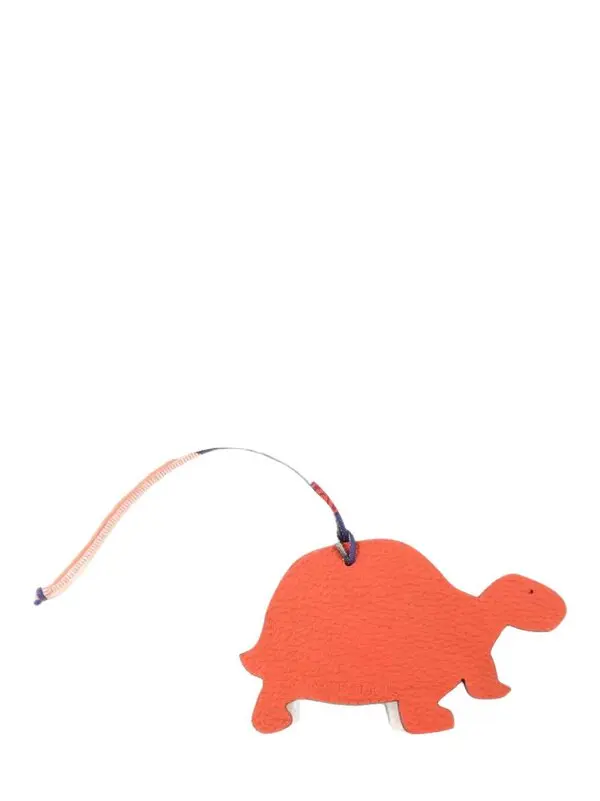 Hermès Epsom Leather Turtle Charm - Orange