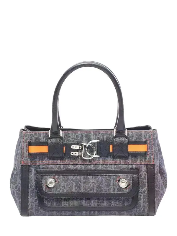 Dior Diorissimo Trotter Denim Flight Handle Bag - Blue