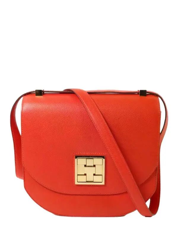 Hermès Mosaique Au 24 Leather Shoulder Bag - Red