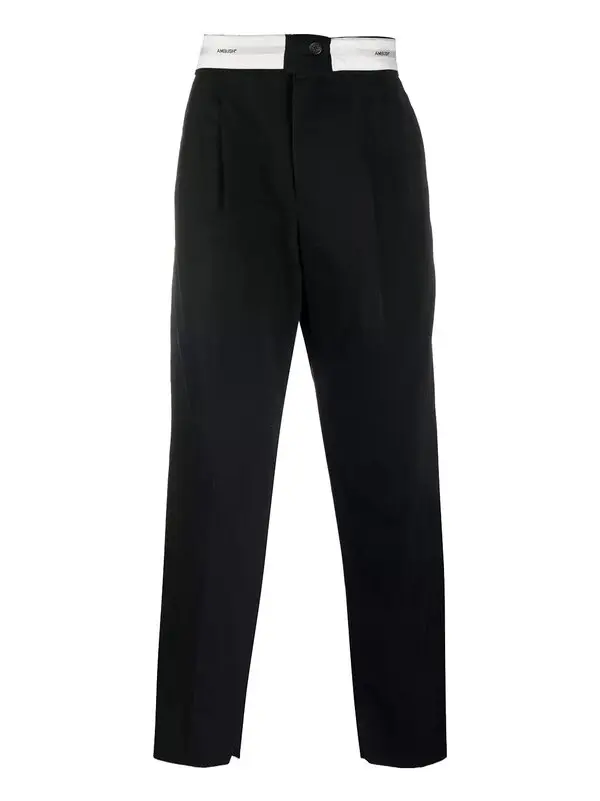 AMBUSH Folded Waist Trousers - Black