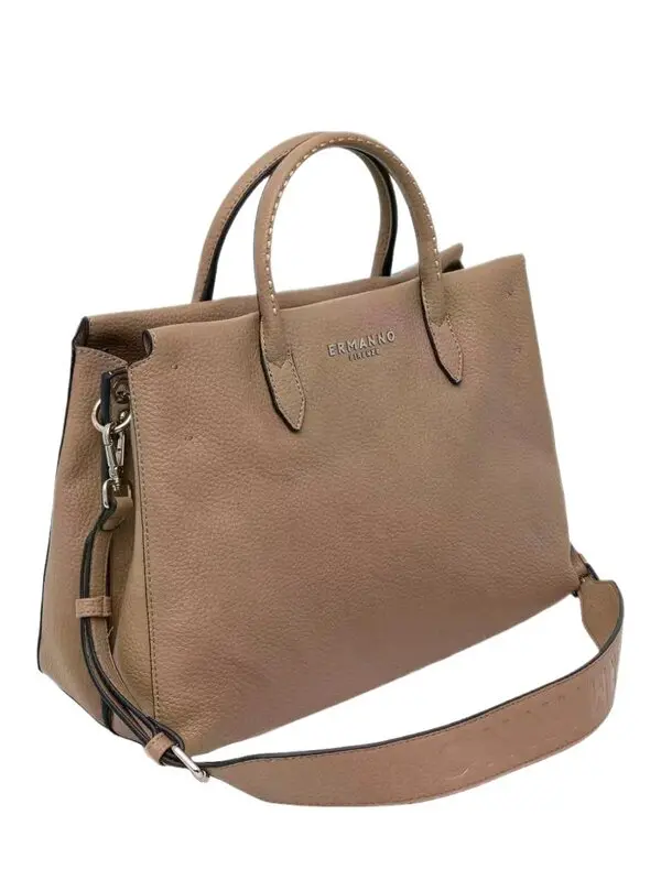 ERMANNO FIRENZE Pebbled-effect Tote Bag - Neutrals