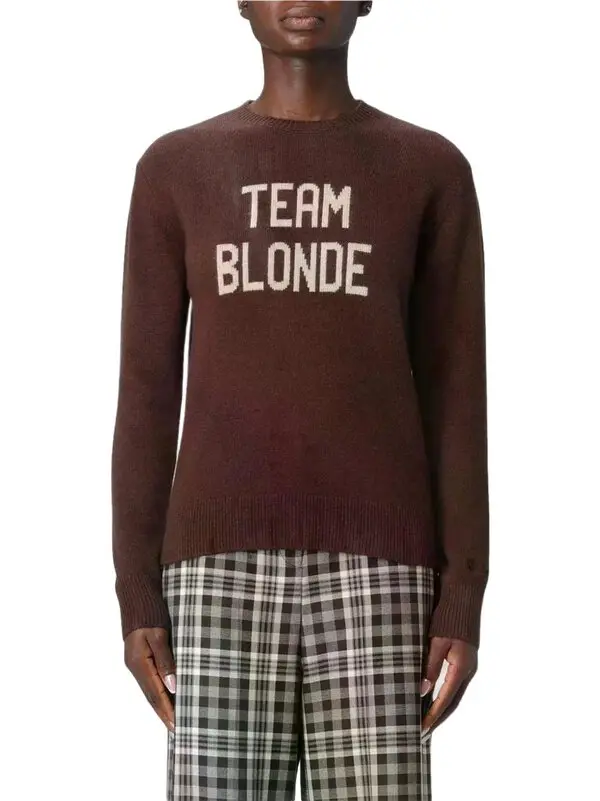 MC2 SAINT BARTH New Queen Slogan-intarsia Sweater - Brown