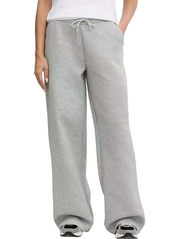 Guess Logo Embroidered Drawstring Track Pants - Grey