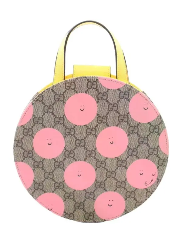 Gucci Gg Supreme Smiley Print Handbag - Neutrals