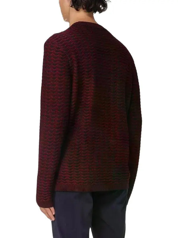 Emporio Armani Textured Knit Sweater - Red