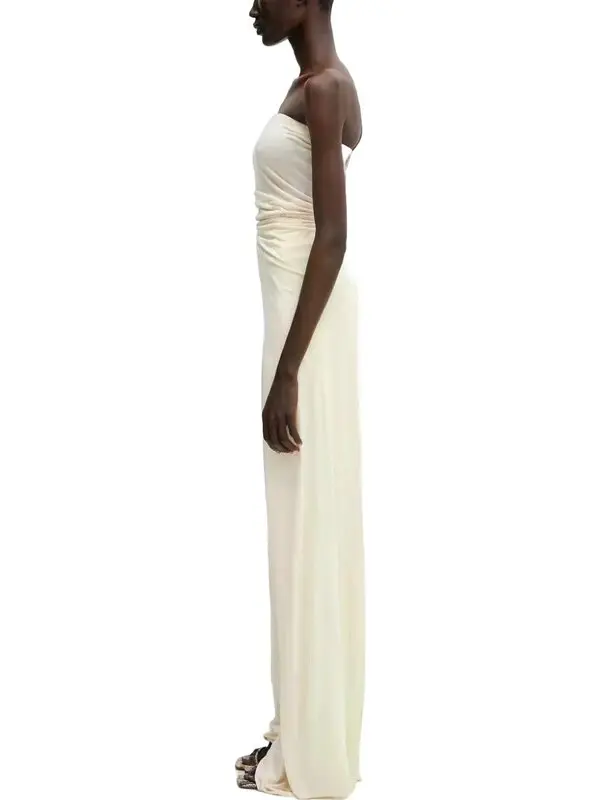 Rick Owens Ruched Strapless Top - Neutrals