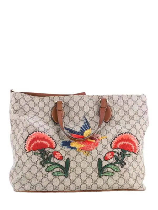 Gucci Convertible Soft Gg Coated Canvas Tote Bag - Brown