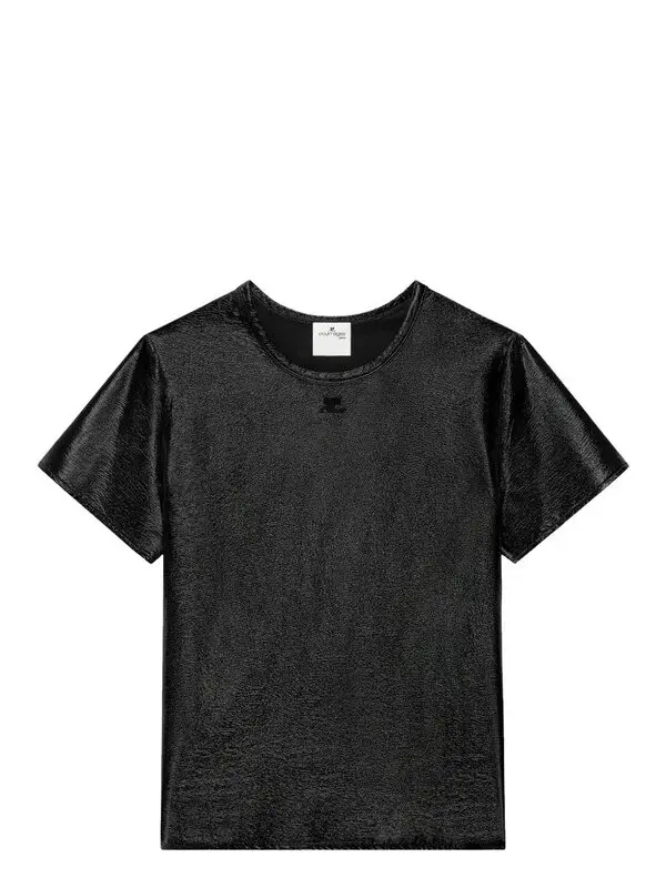 COURREGES Logo Patch T-shirt - Black