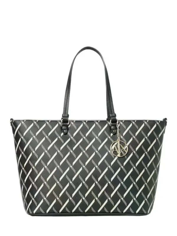 Emporio Armani Logo Print Tote Bag - Black