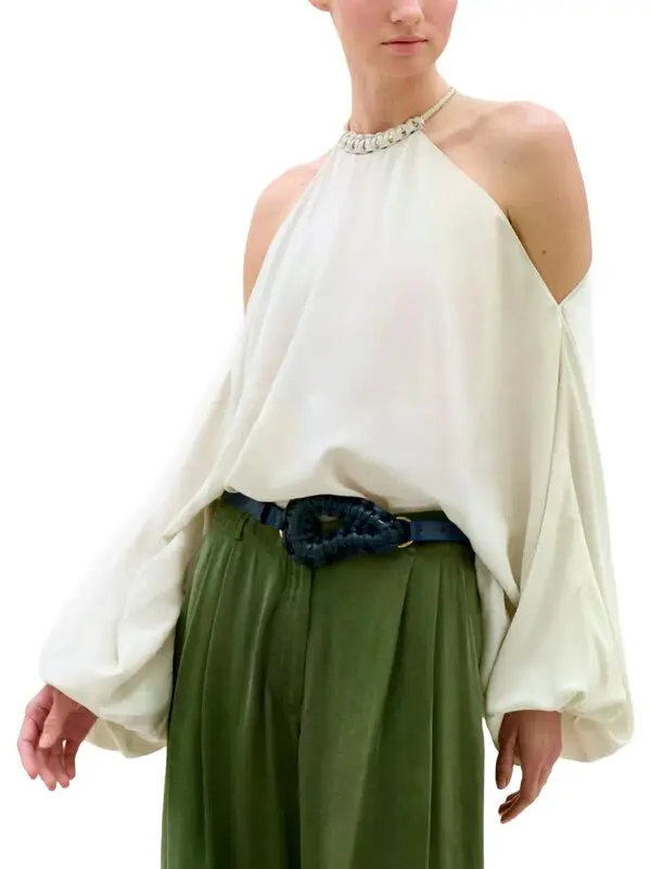 Silvia Tcherassi Consuelo Cold-shoulder Blouse - White