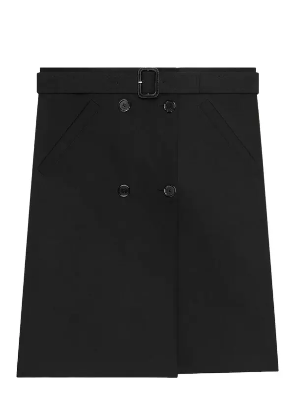 COURREGES Double-breasted Belted Mini Skirt - Black