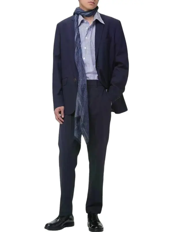 SIVIGLIA Tapered Tailored Trousers - Blue