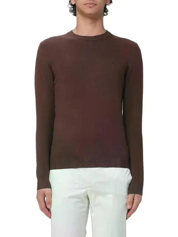 BROOKSFIELD Logo Embroidered Sweater - Brown