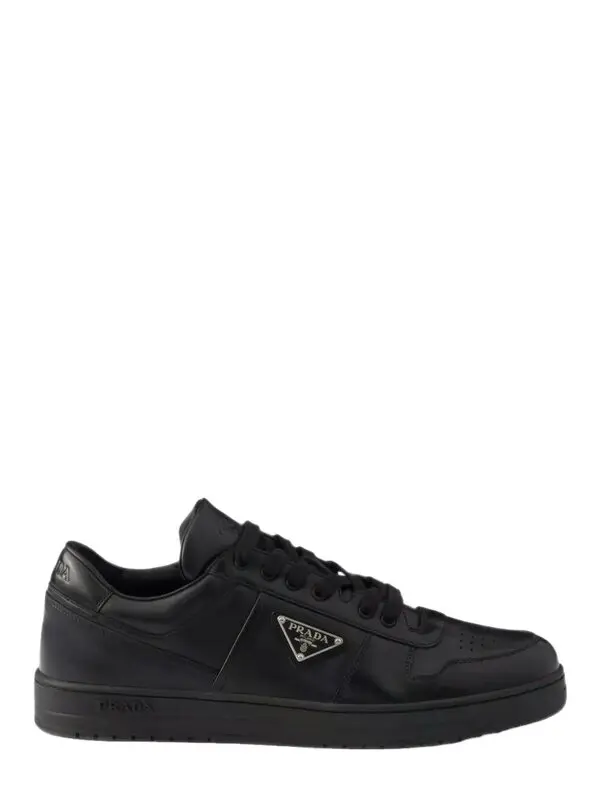 Prada Downtown Leather Sneakers - Black