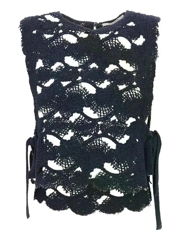 KANGRA Cornely Embroidered Sleeveless Top - Blue