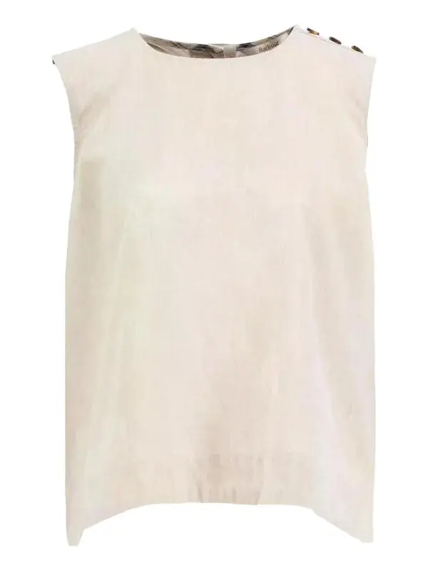 Barbour Josie Button-detail Top - Neutrals
