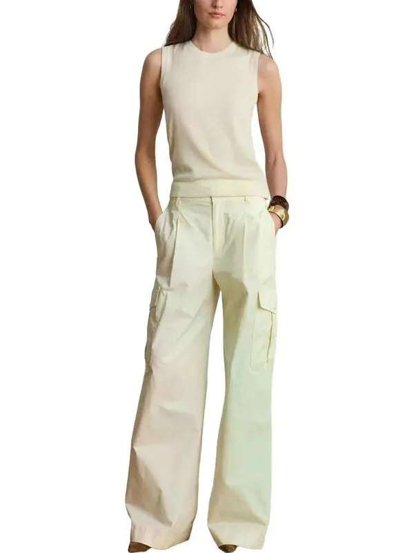 Ralph Lauren Sleeveless Ribbed Tank Top - Neutrals