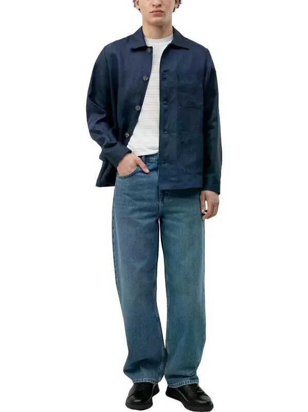 BOSS Button-up Patch-pocket Jacket - Blue