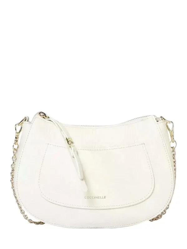 COCCINELLE C-easy Grained Leather Shoulder Bag - Neutrals
