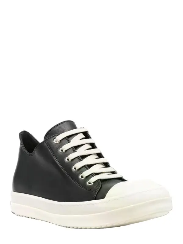 Rick Owens Lace-up Leather Sneakers - Black