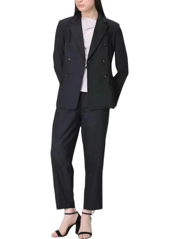 TELA Double-breasted Blazer - Black