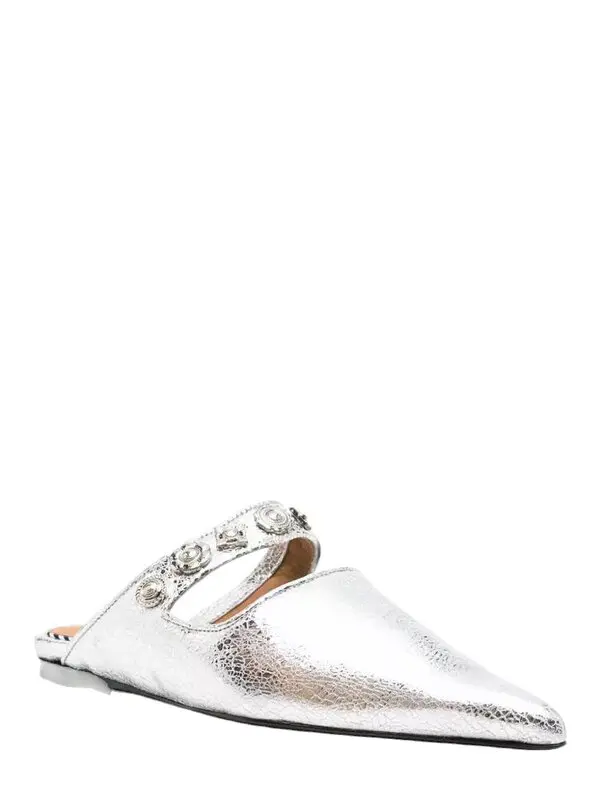 Toga Stud-embellished Mules - Silver