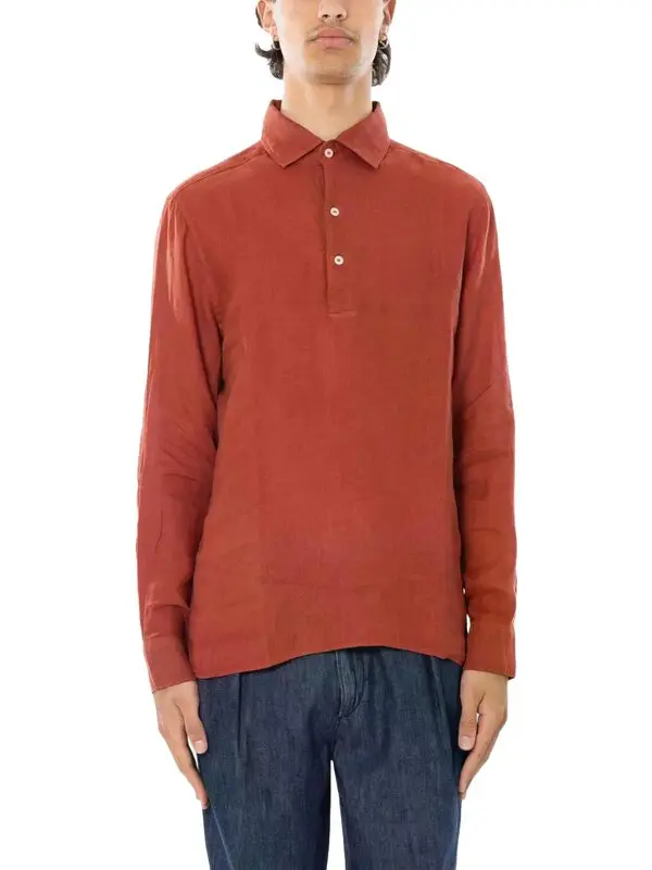 MC2 SAINT BARTH Rapahel Long-sleeved Polo Shirt - Red