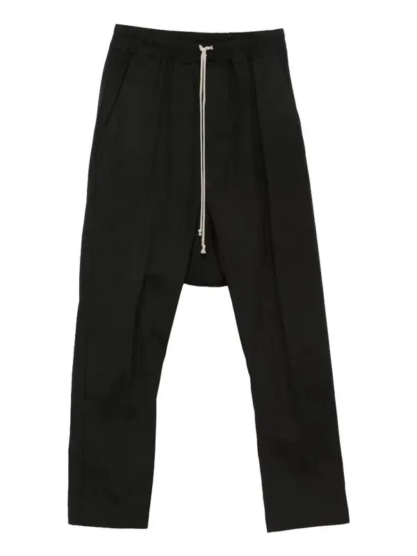 Rick Owens Drop-crotch Trousers With Drawstring Fastening - Black